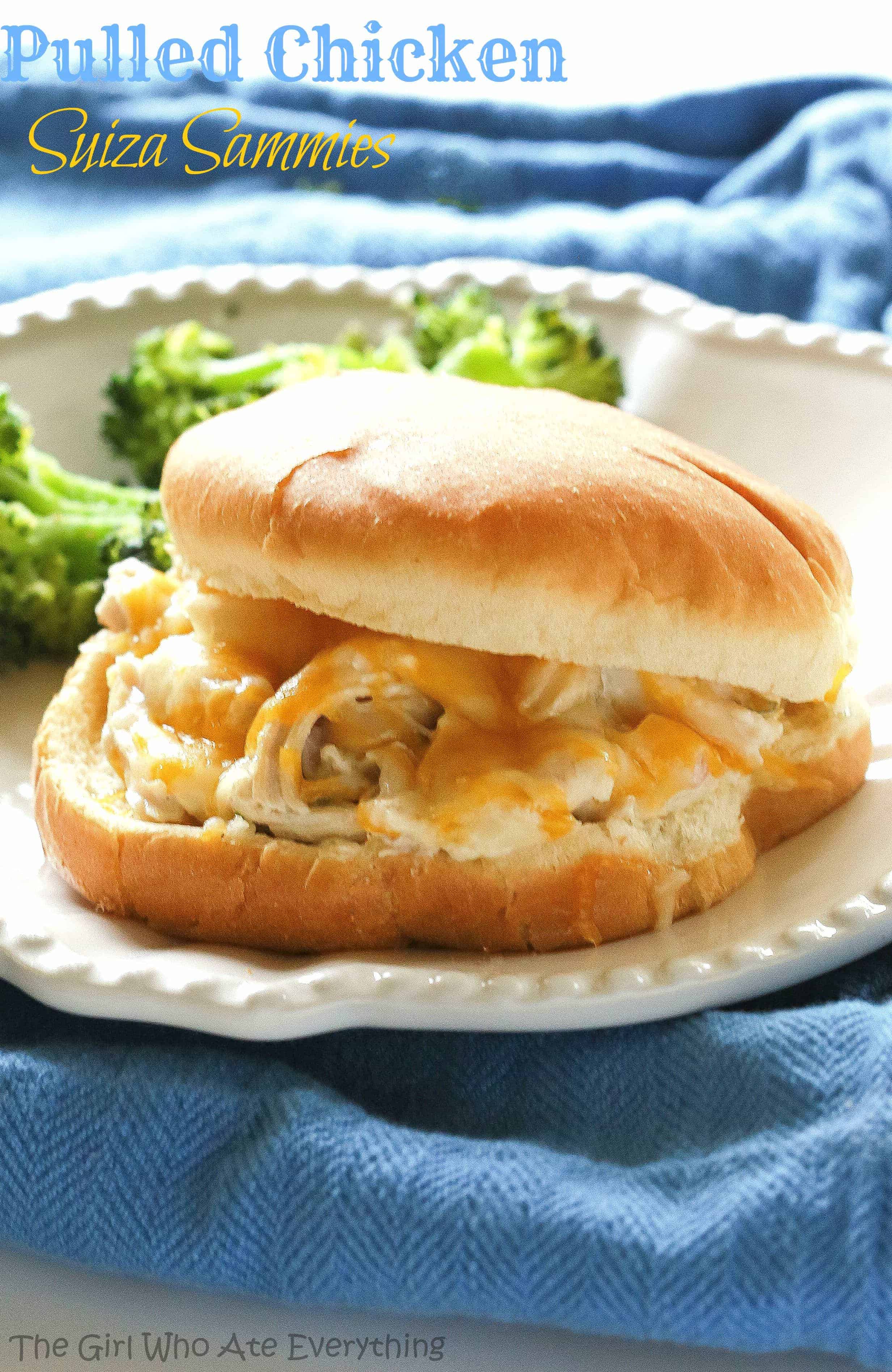 Pulled Chicken Suiza Sammies | The Girl Who Ate Everything