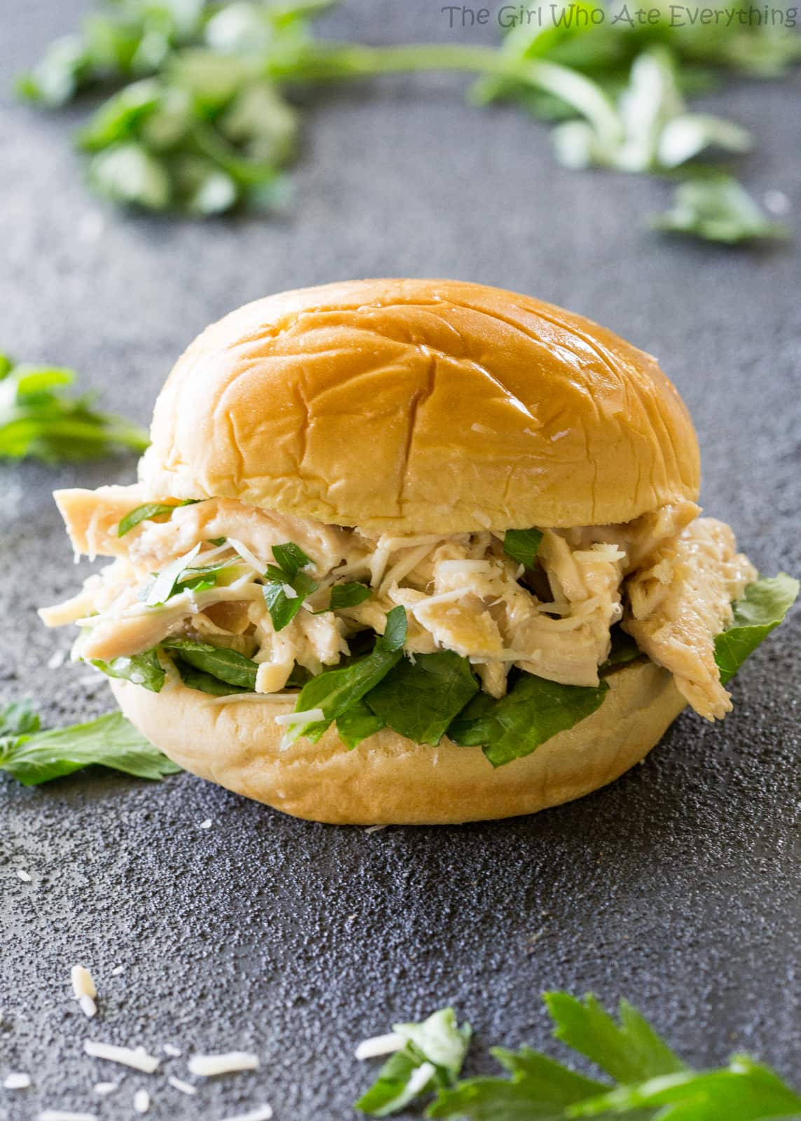 Slow Cooker Chicken Caesar Sandwiches | The Girl Who Ate Everything