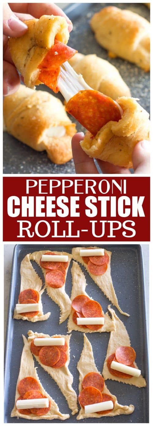 Pepperoni Cheese Stick Roll Ups | The Girl Who Ate Everything