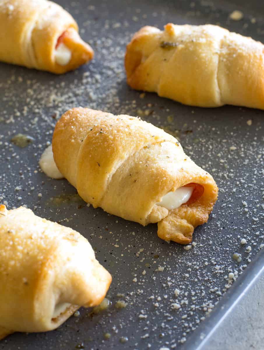 Pepperoni Cheese Stick Roll Ups | The Girl Who Ate Everything