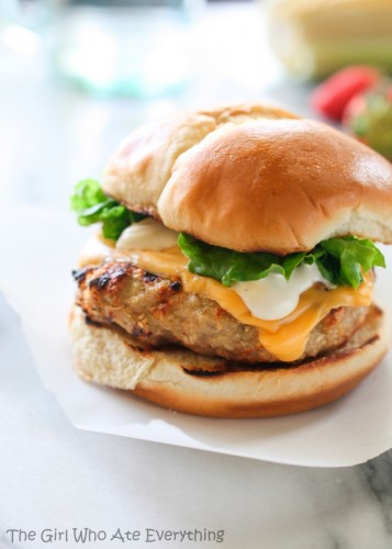 Cheddar Ranch Chicken Burgers | The Girl Who Ate Everything