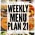 Weekly Meal Plan | The Girl Who Ate Everything