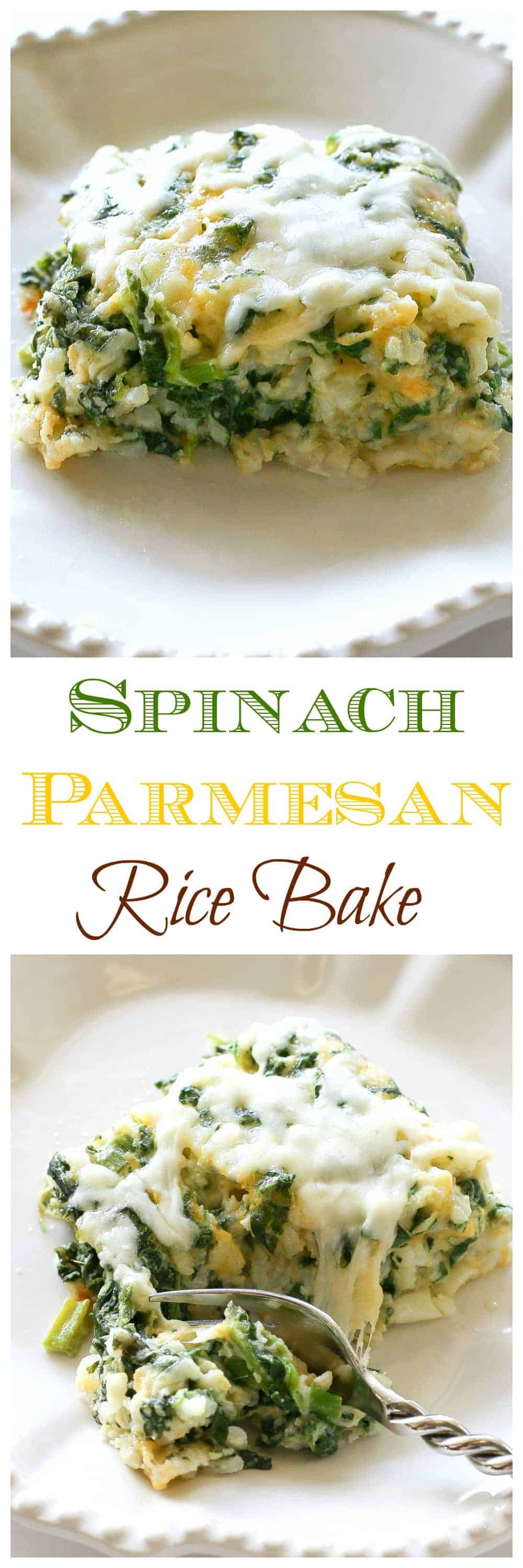 Spinach Parmesan Rice Bake | The Girl Who Ate Everything