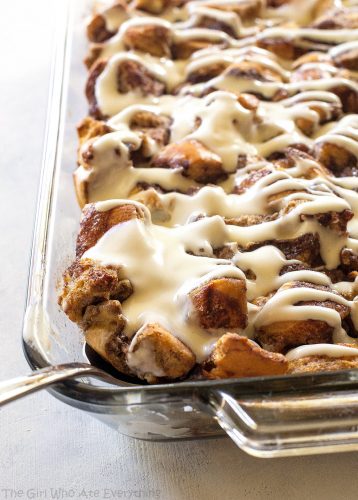 Cinnamon Roll Breakfast Bake | The Girl Who Ate Everything
