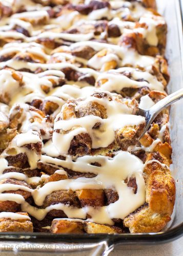 Cinnamon Roll Breakfast Bake | The Girl Who Ate Everything
