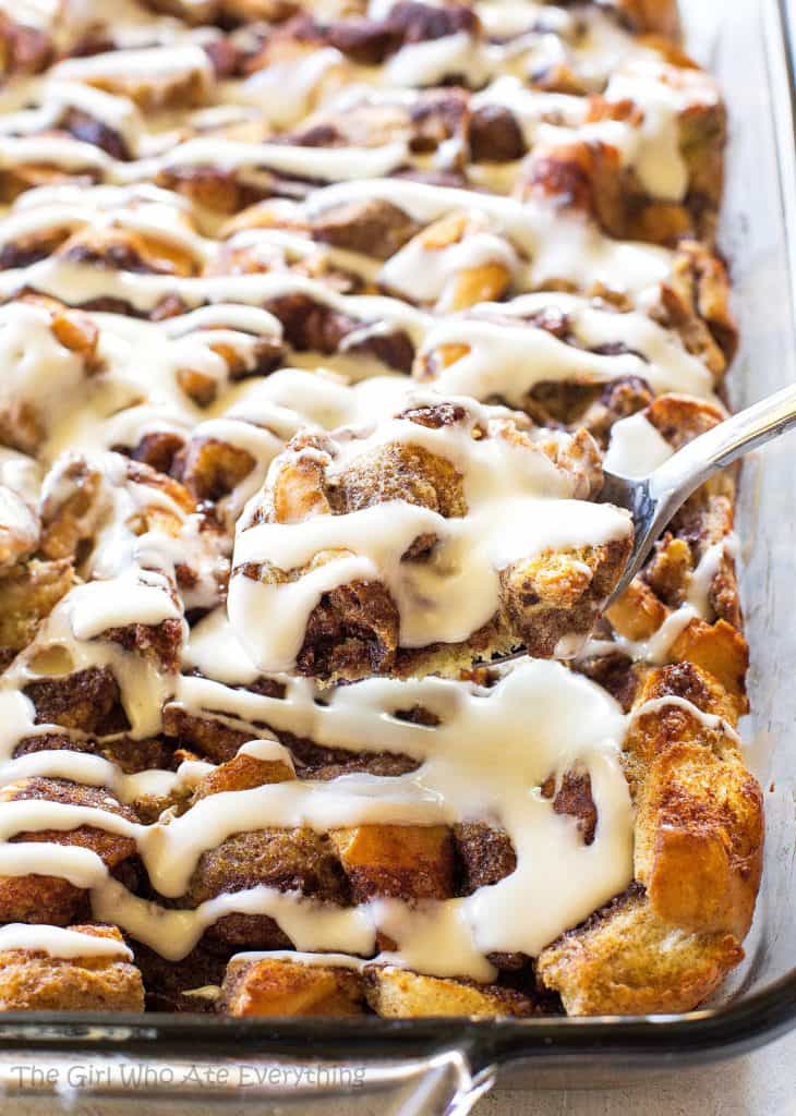 Cinnamon Roll Breakfast Bake | The Girl Who Ate Everything