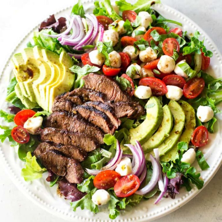 Caprese Steak Salad | The Girl Who Ate Everything