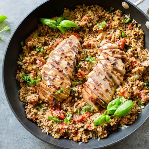 Tomato Basil Chicken Quinoa | The Girl Who Ate Everything