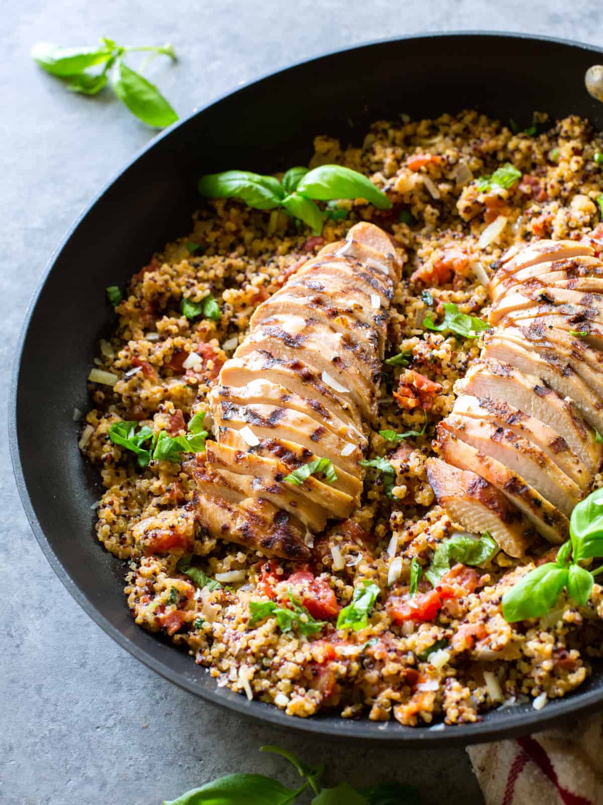 Tomato Basil Chicken Quinoa | The Girl Who Ate Everything