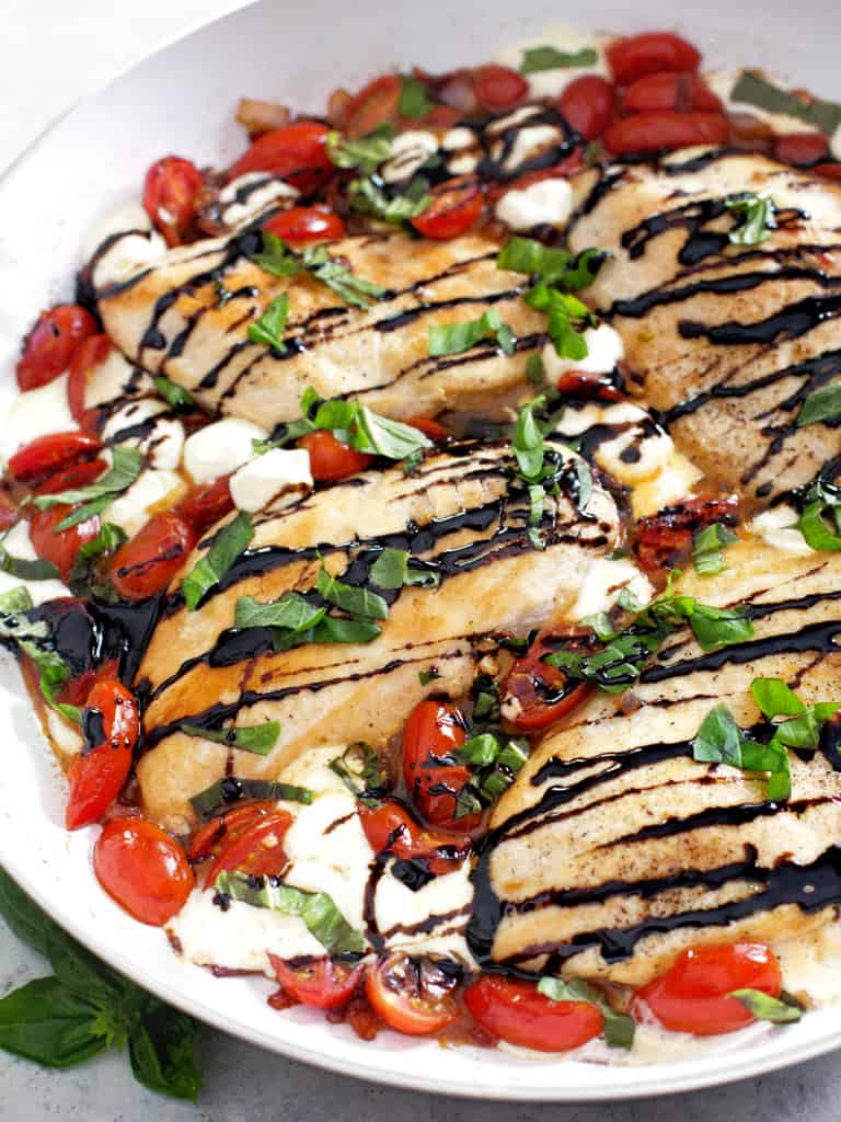 Caprese Chicken Skillet | The Girl Who Ate Everything