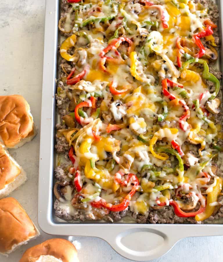 Sheet Pan Philly Cheesesteak | The Girl Who Ate Everything