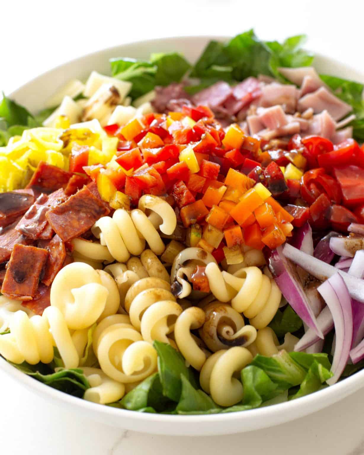 Italian Sub Pasta Salad | The Girl Who Ate Everything