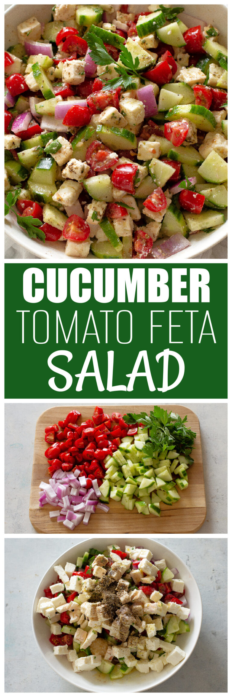 Cucumber Tomato Feta Salad | The Girl Who Ate Everything